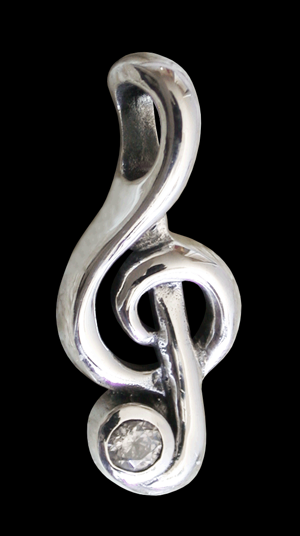 G-klav halsband- Musiksmycken.