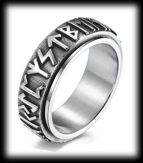Köpa ADHD ring som snurrar | Stålringar med runskrift | Spinner ringar ...